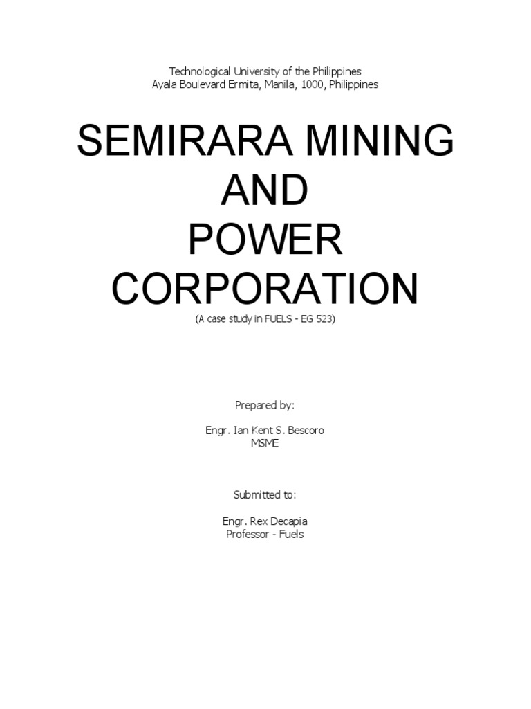 Semirara Mining Plant | PDF | Coal | Coal Mining