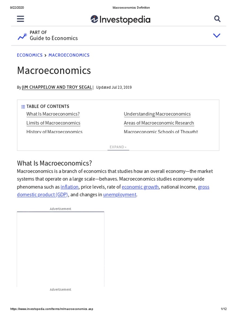 An In-Depth Look at Macroeconomics: Understanding its Core Concepts ...