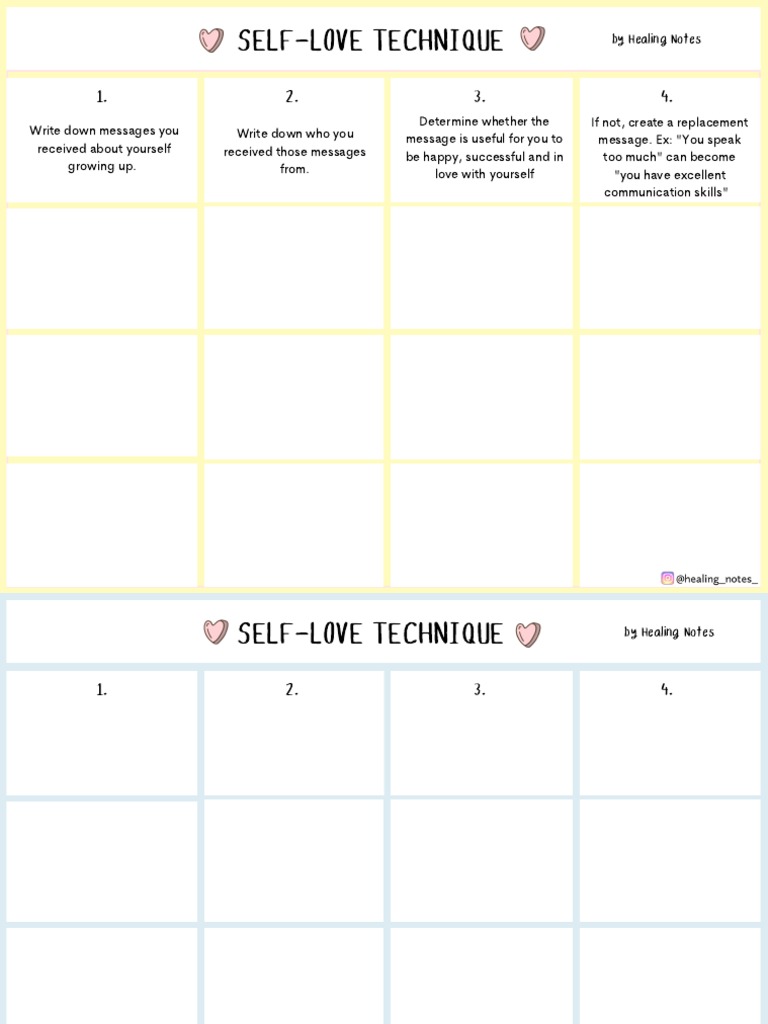 Self-Love Technique: by Healing Notes | PDF