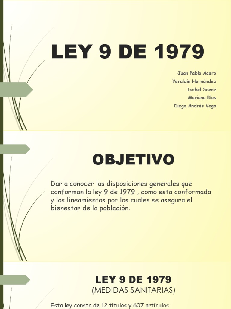 Ley 9 de 1979 | PDF | Agua potable | Agua
