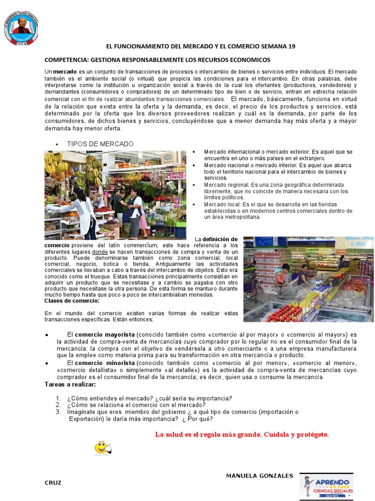 El Funcionamiento Del Mercado y El Comercio | PDF | Comercio | Mercado ...