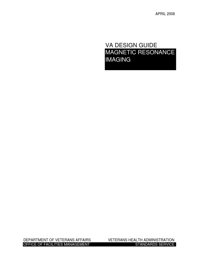 Va Design Guide: Magnetic Resonance Imaging | PDF | Magnetic Resonance ...