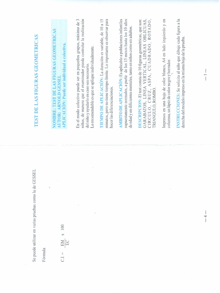 Test Gesell - Manual | PDF