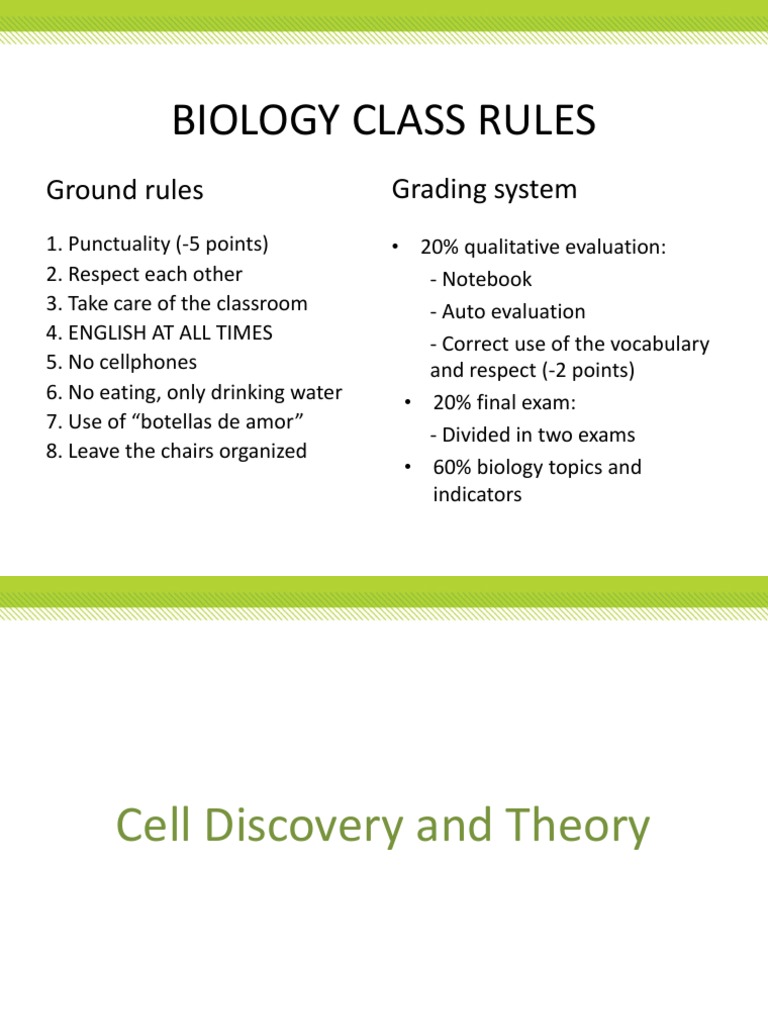 Biology Class Rules: Ground Rules Grading System | PDF | Organelle ...