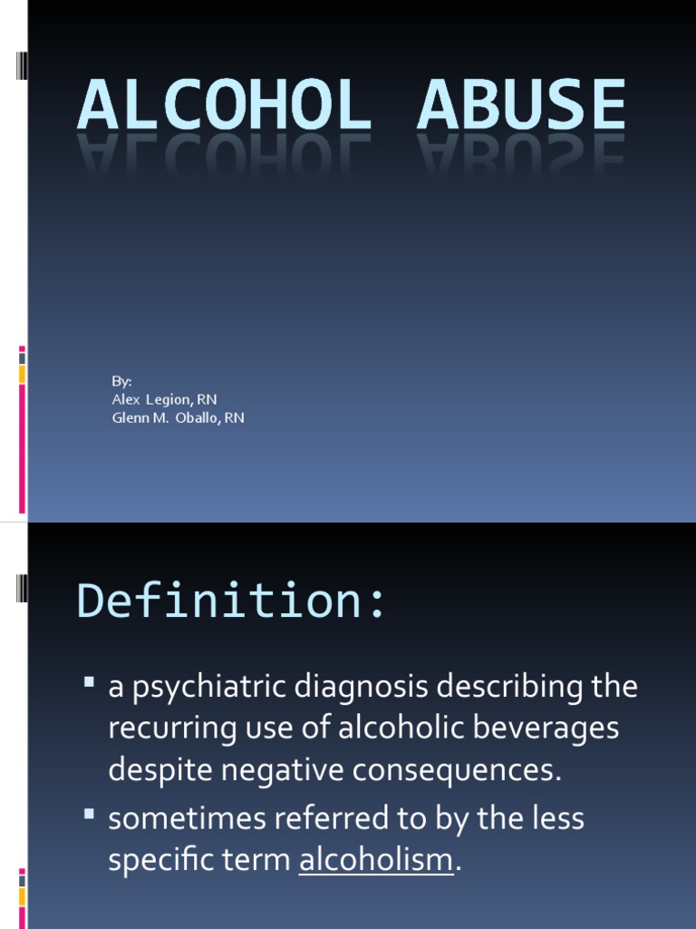 Alcohol Abuse: Symptoms & Treatment | PDF