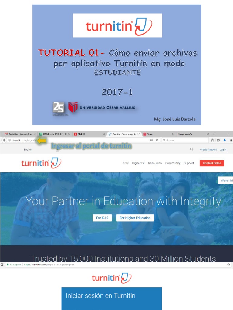 Tutorial de Turnitin para ESTUDIANTES 01-1 | PDF