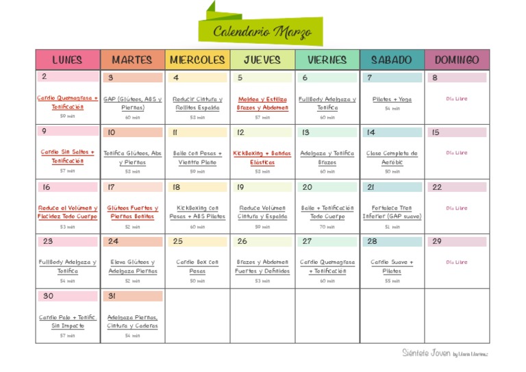 Calendario de Actividad Física PDF | PDF | Violencia | Deportes