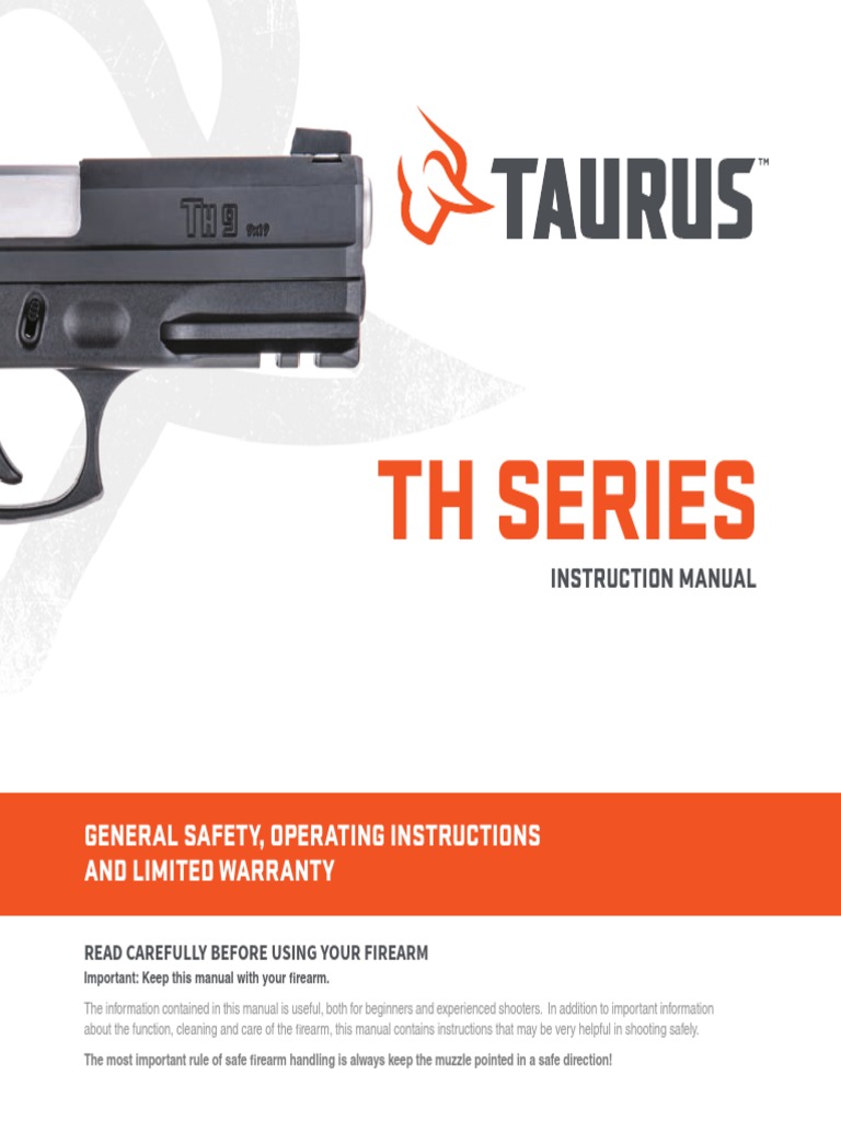 Taurus Manual Th9 | PDF | Trigger (Firearms) | Revolver
