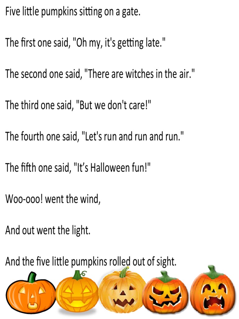Five Little Pumpkins | PDF