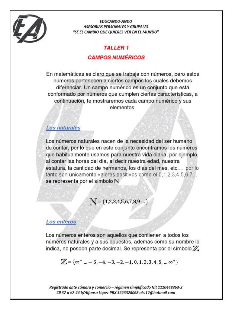 1.campos Numericos | PDF | Números | Número racional