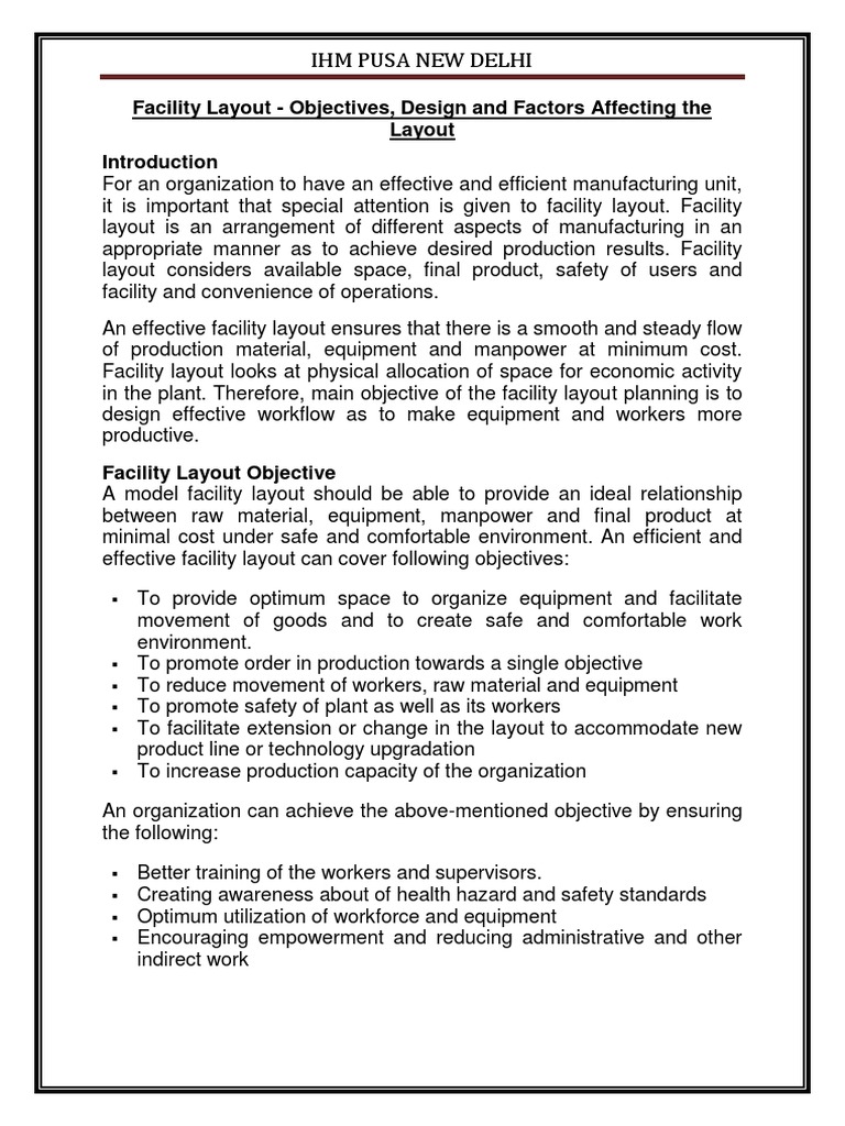 Chapter 2 Facility Layout | PDF | Human Resources | Mathematical Optimization