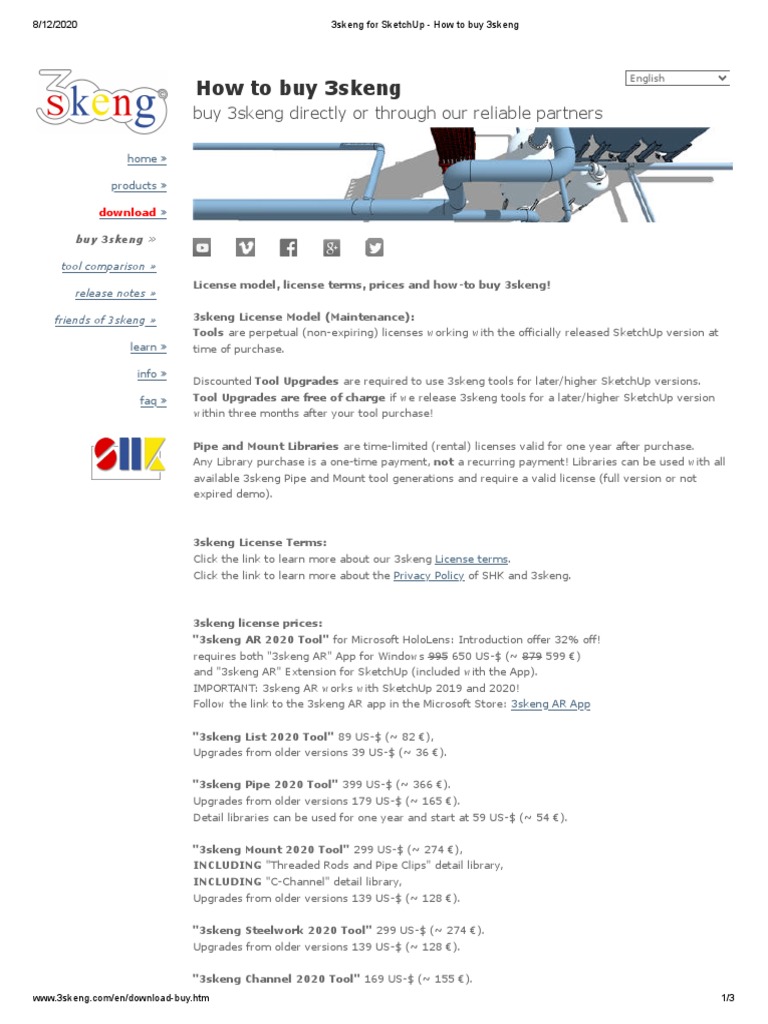 3skeng For SketchUp - How To Buy 3skeng | PDF | Sketch Up | Credit Card