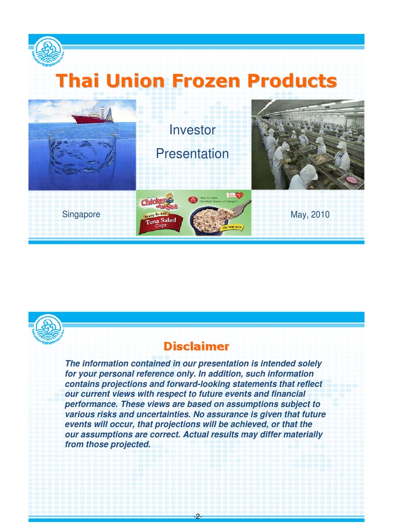 Thai Union Frozen Products | PDF | Seafood | Thailand