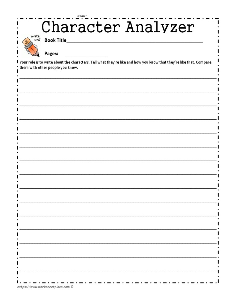 Character Analysis Worksheet | PDF | General Fiction
