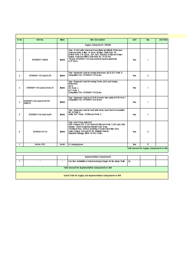 RFQ - Ebpx | PDF | Session Initiation Protocol | Voice Over Ip