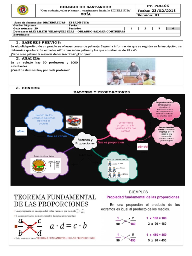 Guia#29 Razones y Proporciones | PDF
