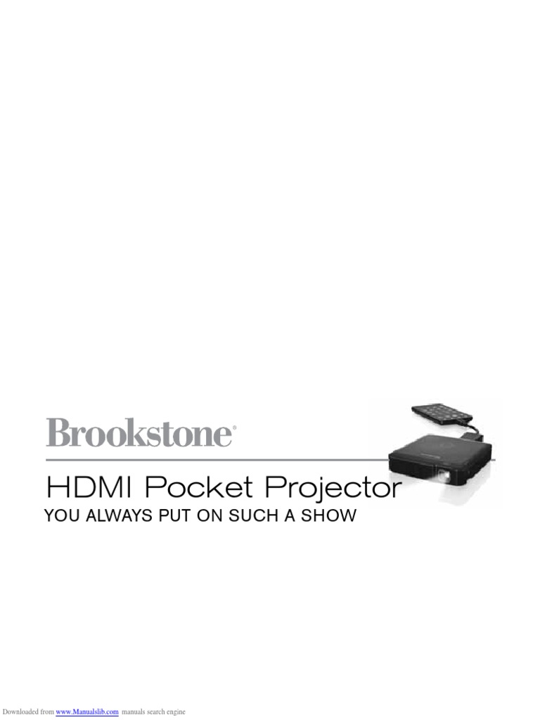 Brookstone Mini Projector | PDF | Hdmi | I Pad