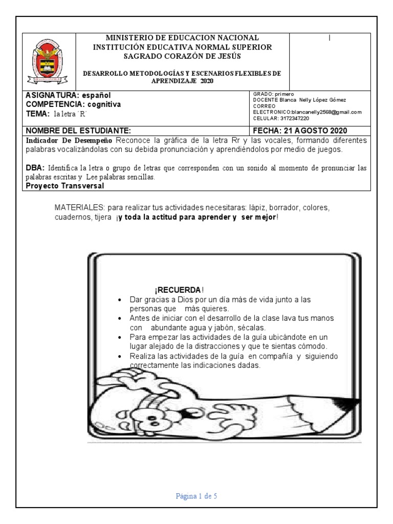 Plan Clase Letra R | PDF | Educación avanzada