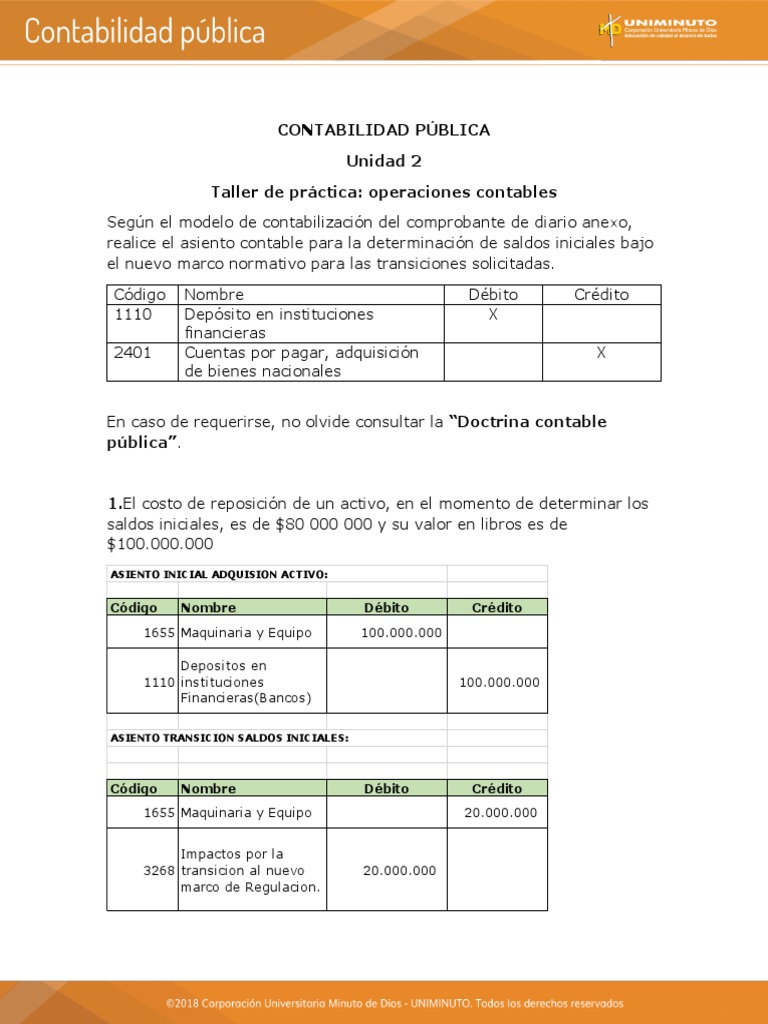 Taller de Contabilidad Publica 6 Semestre | PDF | Depreciación ...