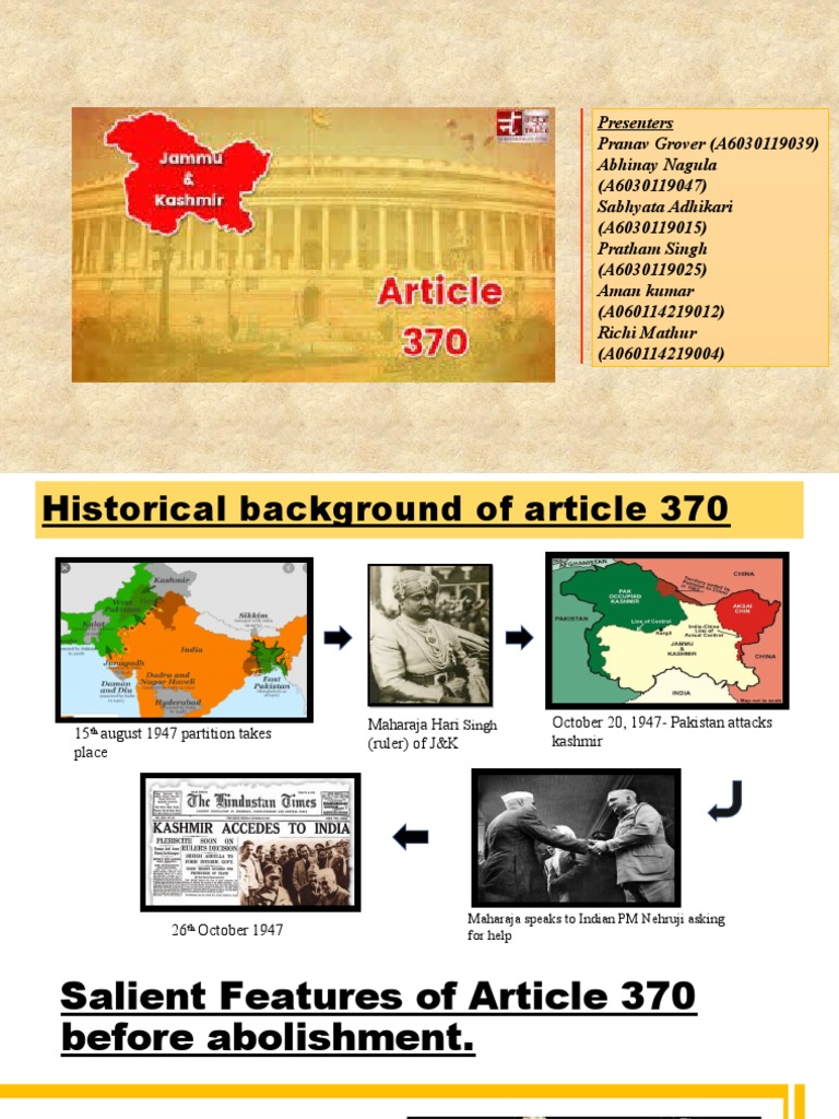 Article 370 Final Presentation | PDF | Government | Justice