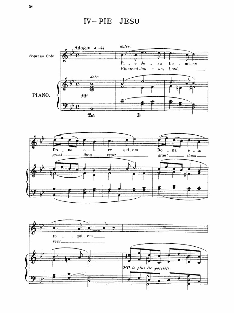 Pie Jesu - Fauré | PDF