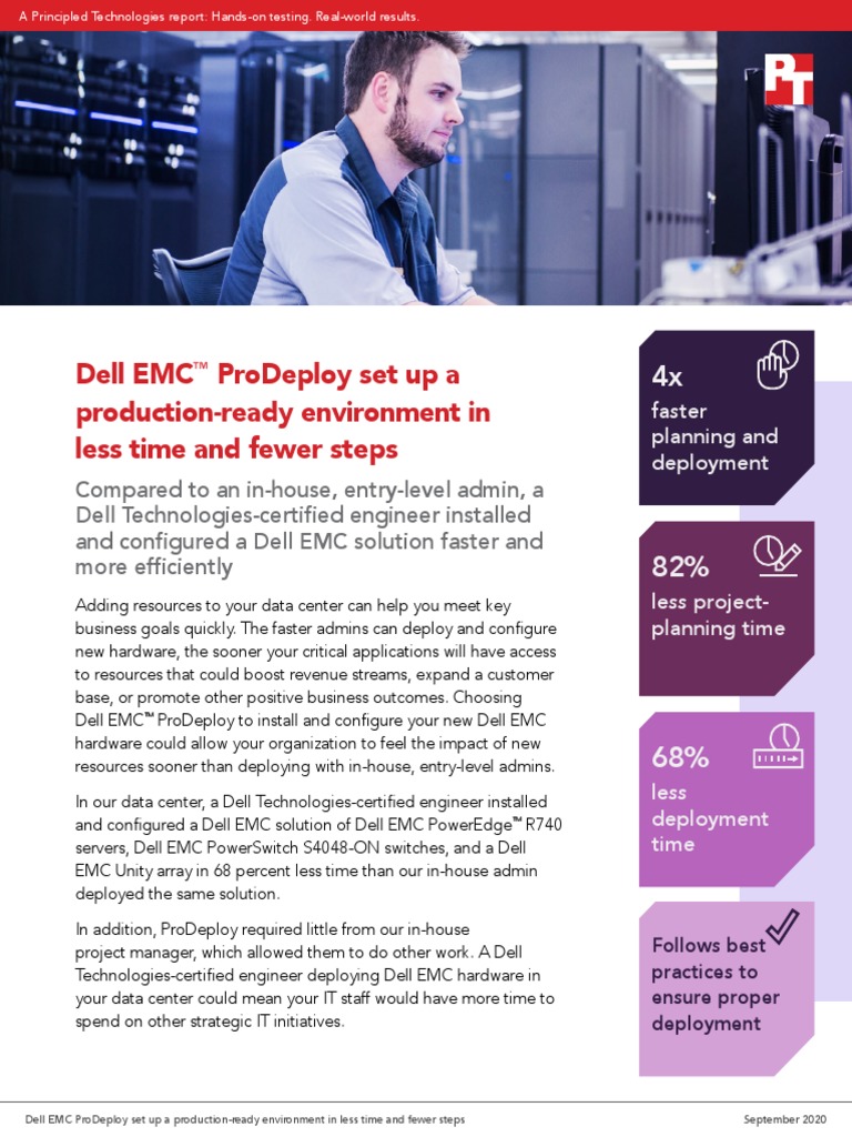 Dell EMC™ ProDeploy Set Up A Production-Ready Environment in Less Time ...