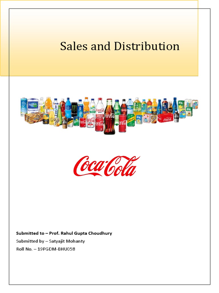 Cocacola-Satyajit058 - SDM | PDF | Business