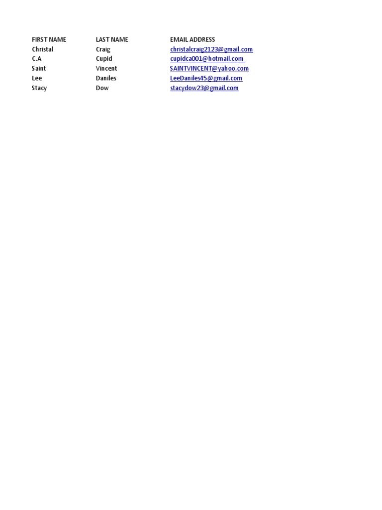 Employee Contact Info | PDF