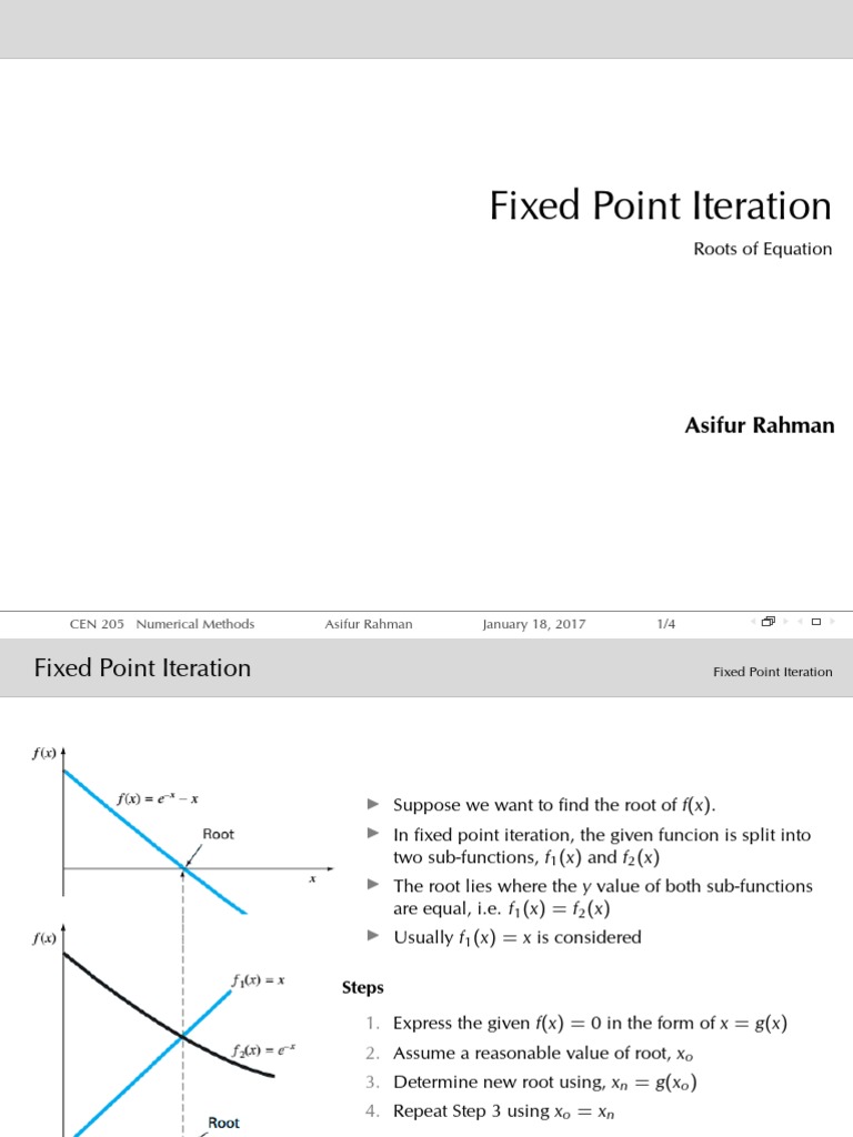 Fixed Point Iteration: Roots of Equation | PDF | Square Root ...