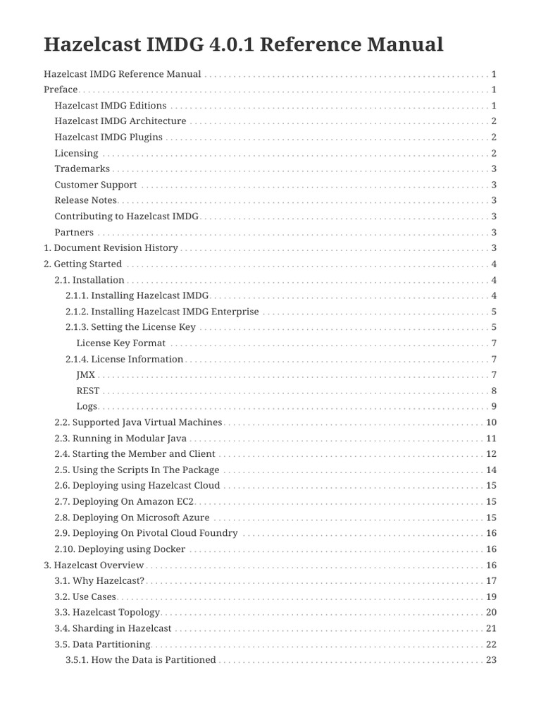 Hazelcast Manual PDF | PDF | Data Management | Operating System Technology