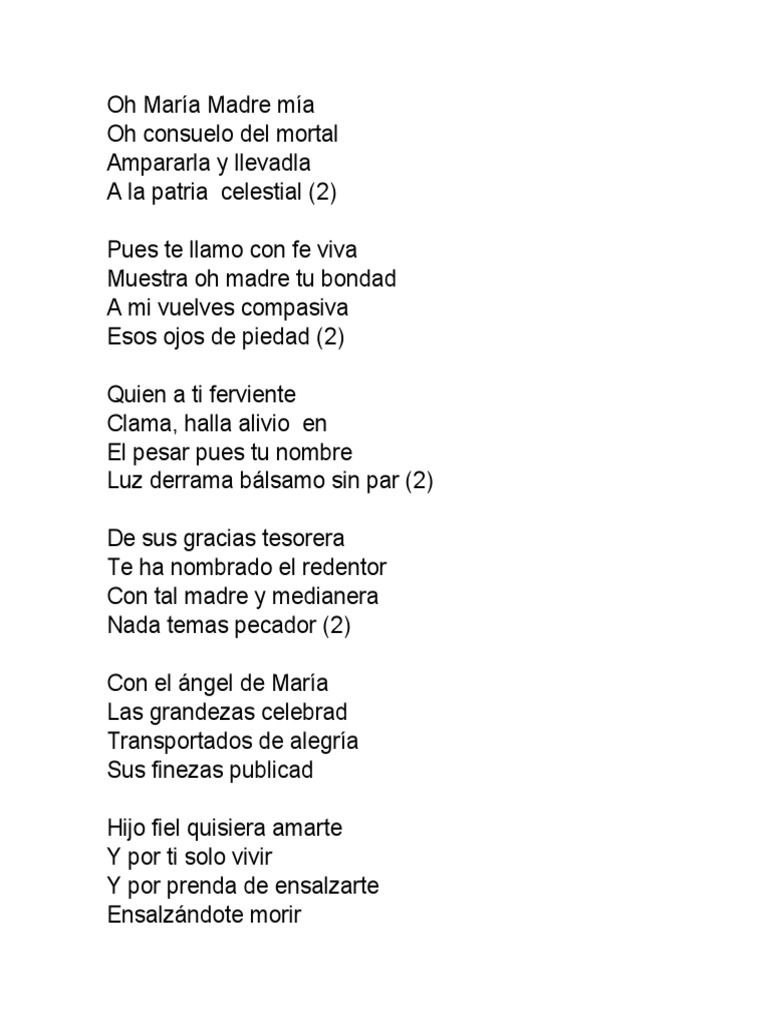 Oh María Madre Mía | PDF