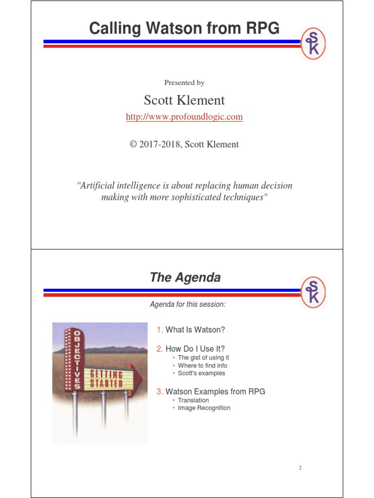 Vdocuments - MX - SGL Calling Watson From RPG Scott Klement Watson Docs Use Curl Docs Are | PDF ...