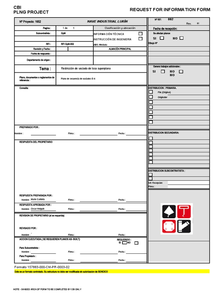 Formato de RFI | PDF