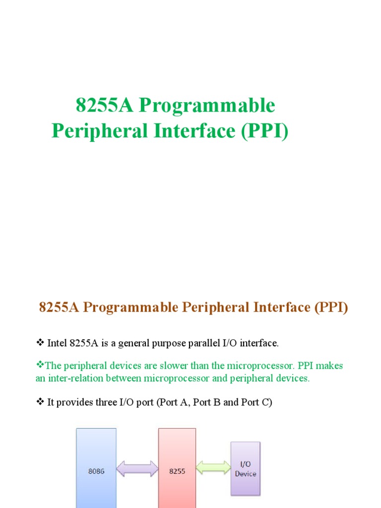 8255A Programmable: Peripheral Interface (PPI) | PDF | Integrated Circuit | Digital Technology