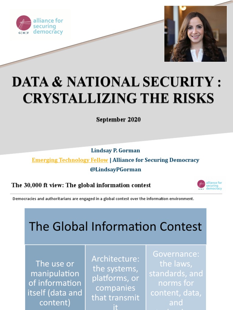 Data National Security Crystallizing The Risks Data National