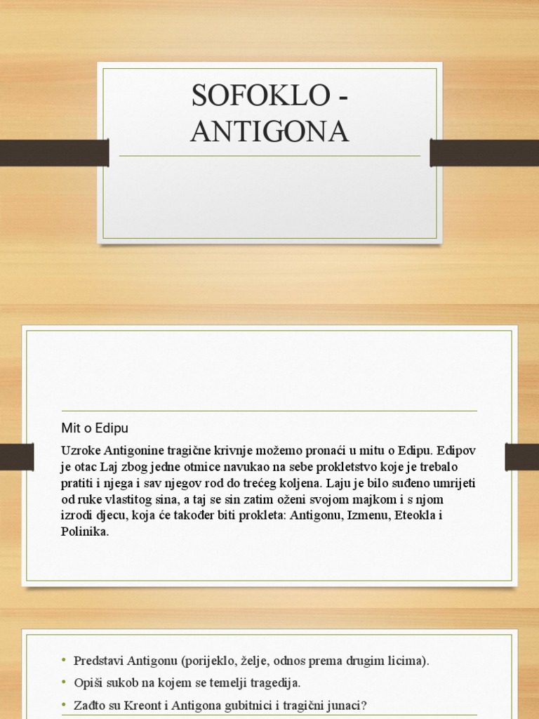Sofoklo - Antigona | PDF