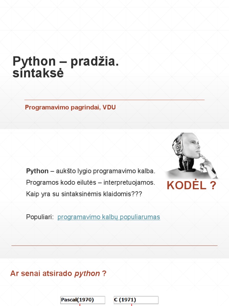 03 - 01 - Python - IDE - Kaip Rašyti - Sintakse | PDF