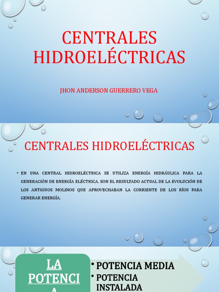 Centrales Hidroelectricas | PDF | Hidroelectricidad | Generación eléctrica
