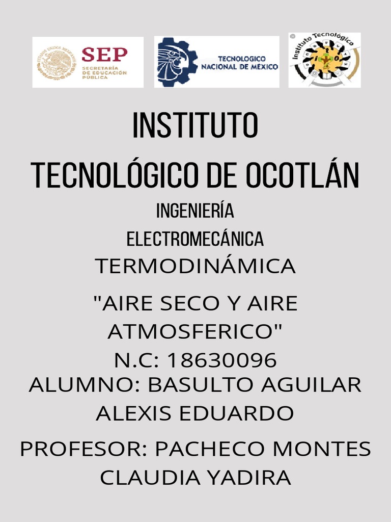 Aire Seco y Aire Atmosferico | PDF | Atmósfera de tierra | Atmósfera