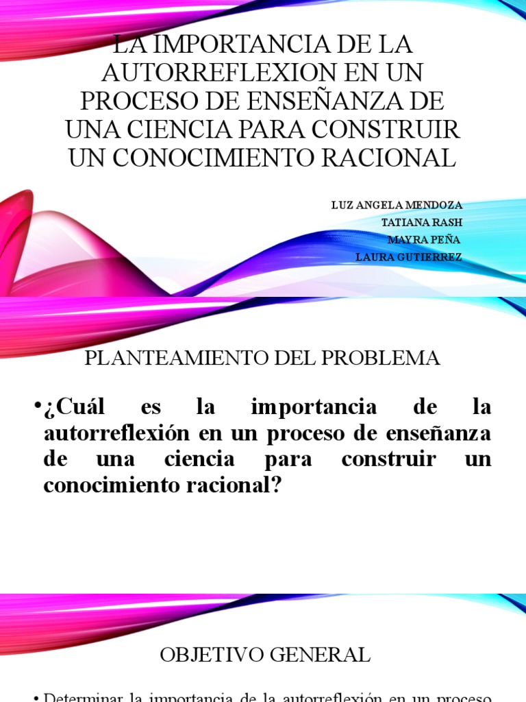 La Importancia de La Autoreflexion en Un Proceso | PDF | Razón ...