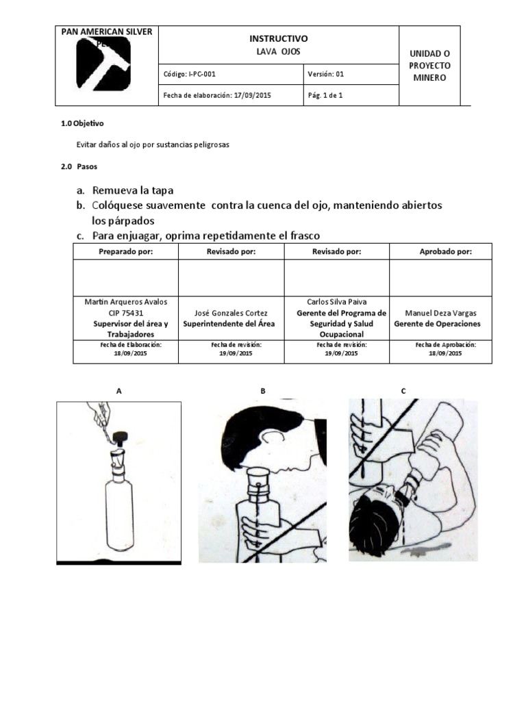 Instructivo Lava Ojos | PDF
