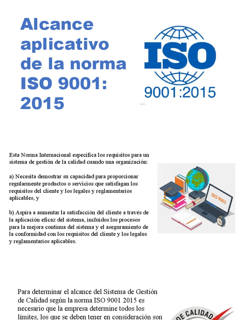 Alcance Aplicativo de La Norma ISO 9001 | PDF