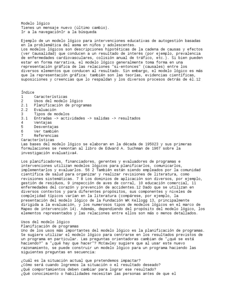 Modelo Logico | Descargar gratis PDF | Lógica | Cognición