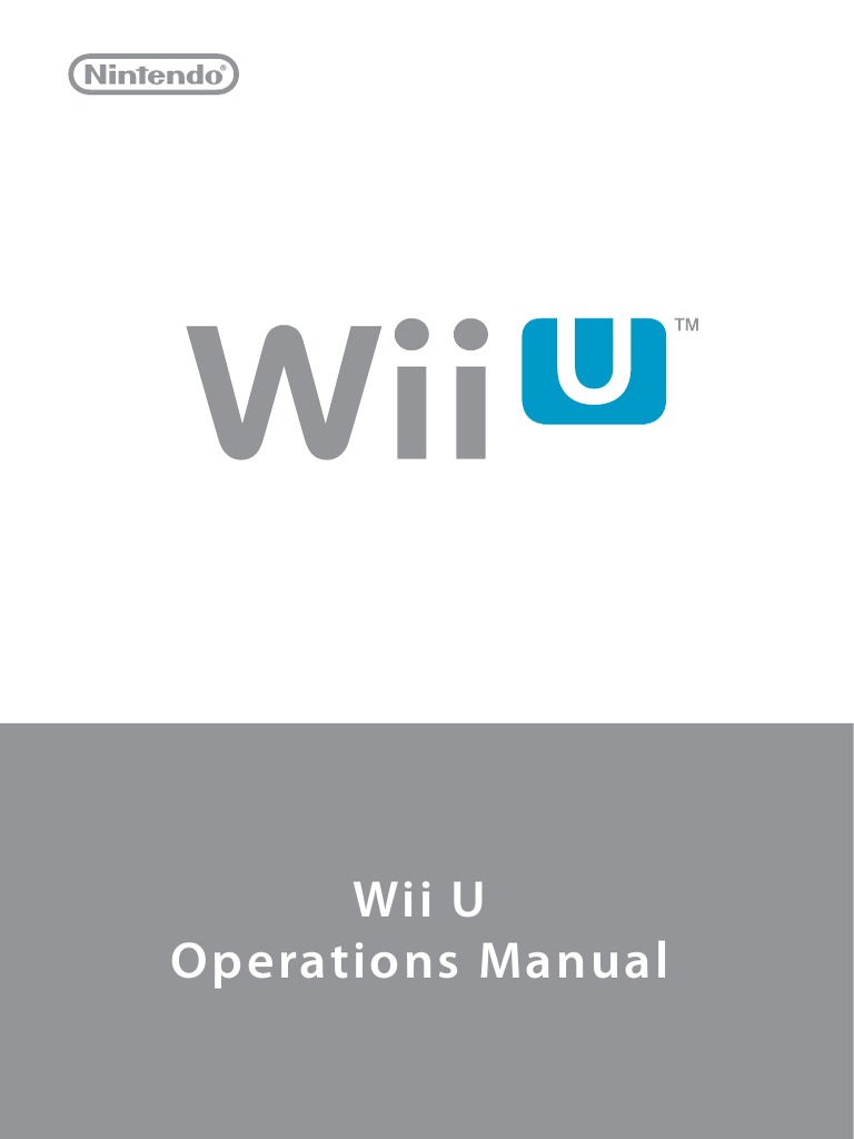 Wii U Operations Manual | PDF | Wii | Nintendo Hardware