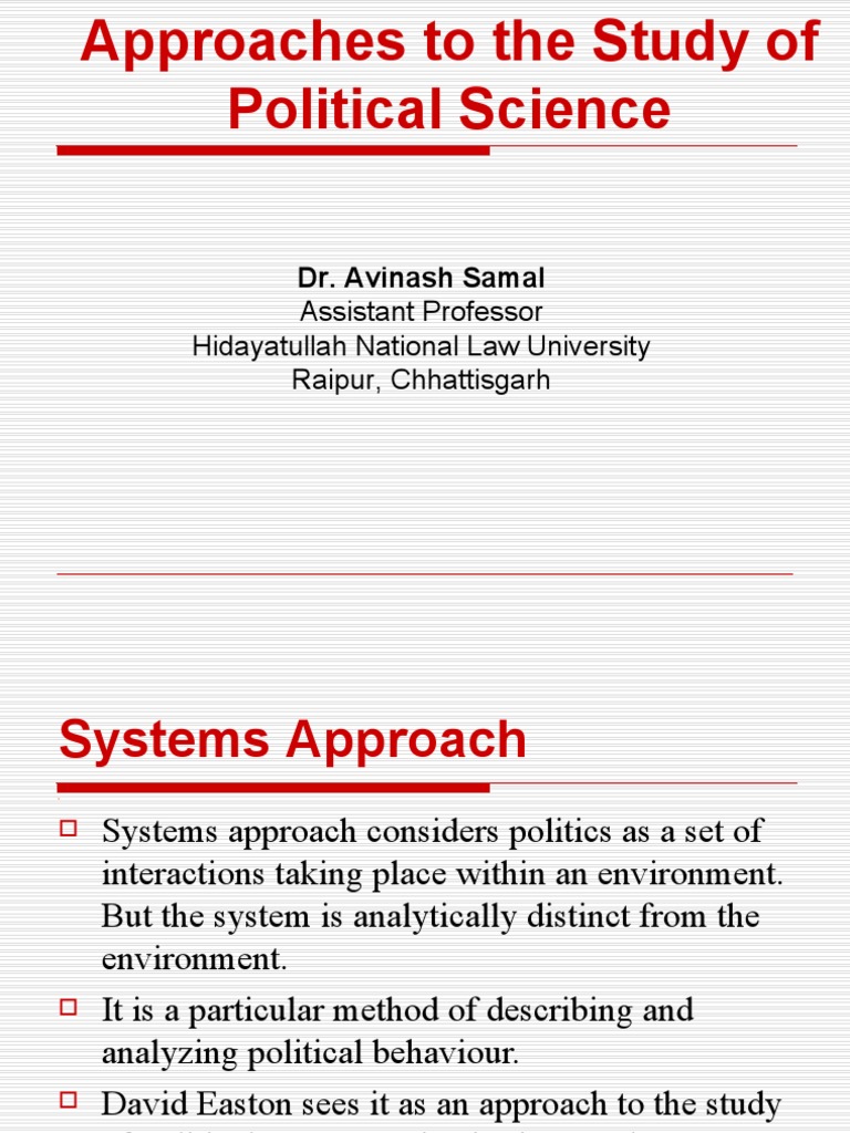 3a. Systems Approach To Politics | PDF | System | Systems Theory