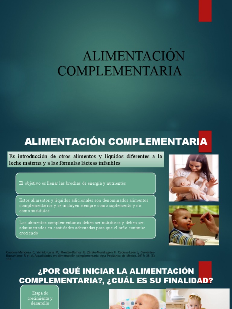Alimentacion Complementaria Final | PDF | Amamantamiento | Alimentos