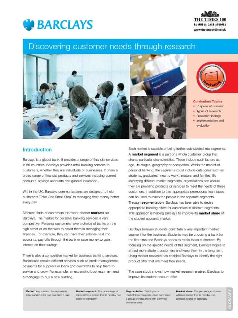 Discovering Customer Needs Through Research: Curriculum Topics | PDF