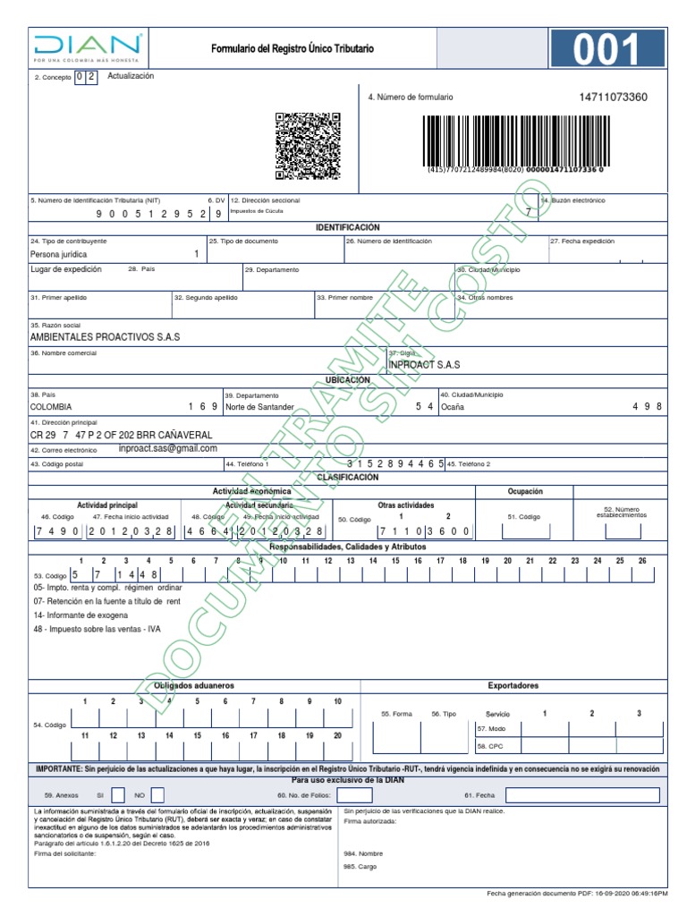 Formulario RUT para Exportadores | PDF | Economias | Gobierno
