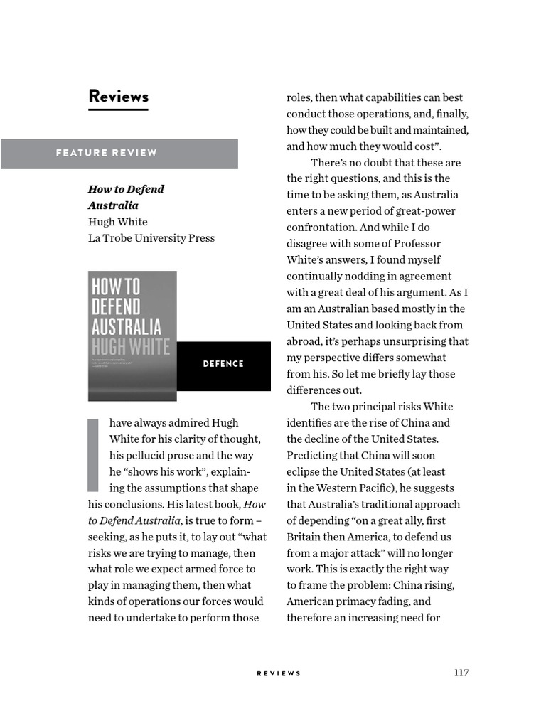 Book Review - How To Defend Australia | PDF | People's Liberation Army ...