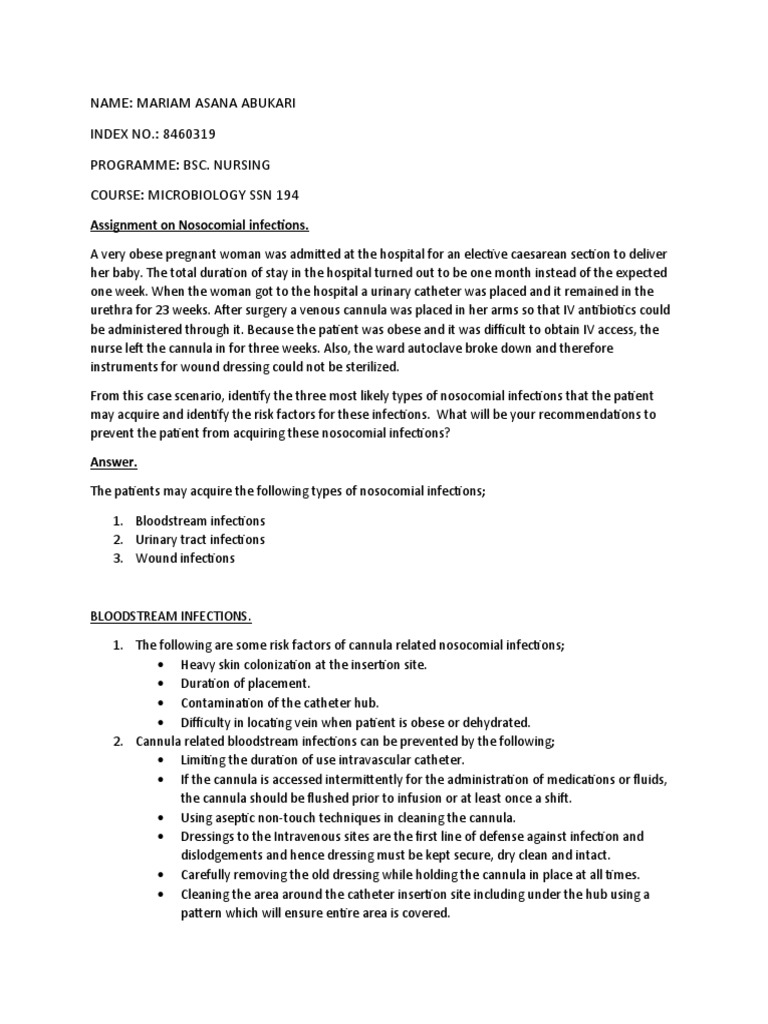 Microbiology Assignment 1 | PDF | Intravenous Therapy | Urinary Tract Infection